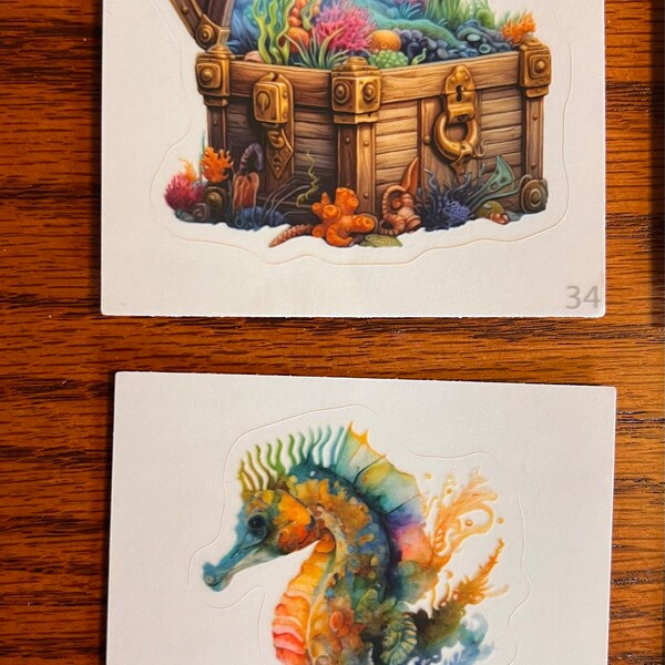 Treasure Chest Sticker, Treasure Sticker, Underwater Treasure Chest ...