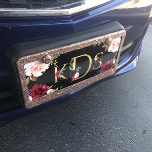 Front License Plate Front Car Tag Monogrammed Car Tag Girly | Etsy