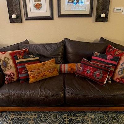 18x18 Turkish Kilim Pillow, Handwoven Kilim Pillow, Sofa Throw Pillow ...