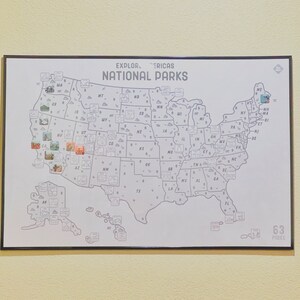USA Travel Map 50 States Sticker Map - Etsy