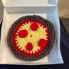 Crochet Pizza Coasters Written Pattern and Pizza Boxes Templates ...