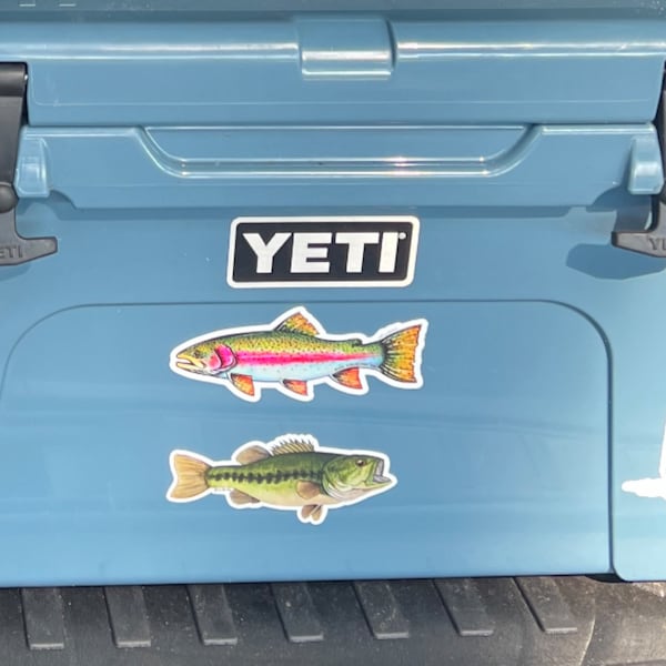 Largemouth Bass Sticker | Vinyl Bass Decal | Waterproof | Bass Sticker ...