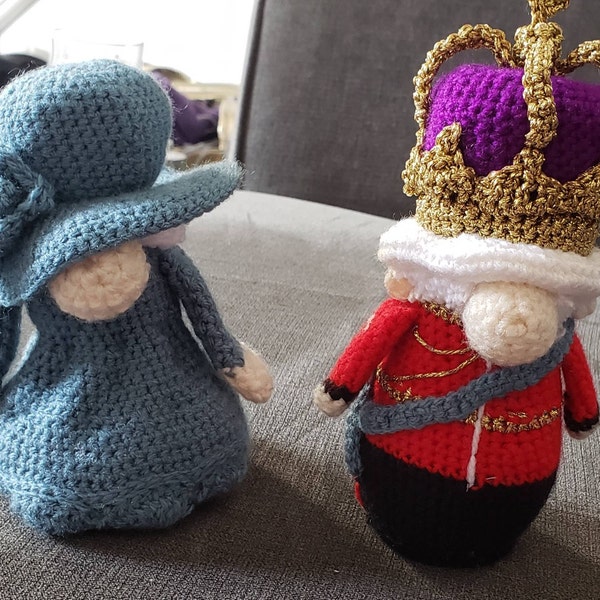 King Charles III Coronation Gnome Crochet Pattern, Charles III and ...