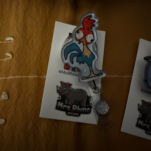 Hei Hei Moana Retractable ID Badge Reel - Nurse, Teacher, Office - Etsy