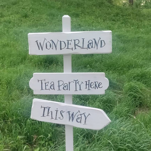 This Way That Way Not This Way Wonderland Fairytale Storybook Signpost ...