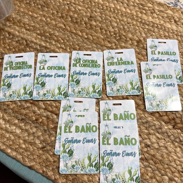 Succulent Terrarium Theme Classroom Hall Passes for Teachers ...