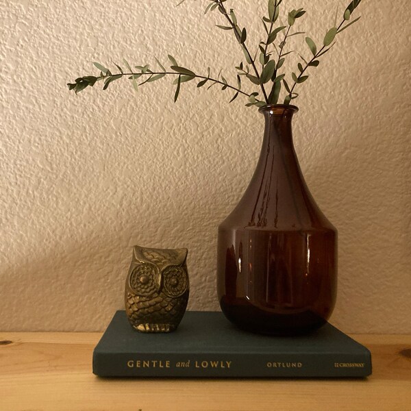 Vintage Two Tone Lava Glaze Pottery Stoneware Urn Vase With Double ...