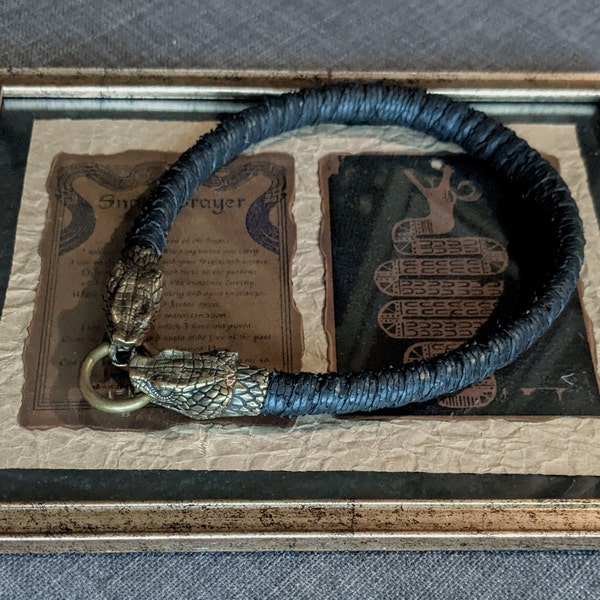 Snake Head Necklace - Torque Leather Serpent Choker - Limited Edition ...