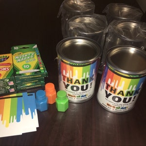 Paint Bucket Label Art Party PRINTED | Etsy