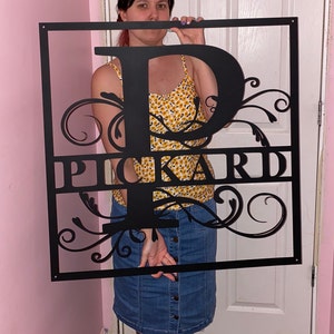 Metal Last Name Family Sign, Personalized Metal Name Sign, Metal Signs ...