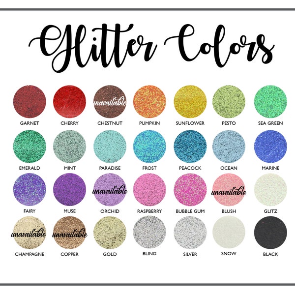 Recollections Glitter Color Chart Graphic for Your Etsy Shop - Glitter ...
