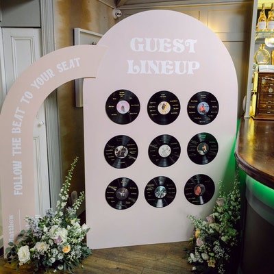 Custom Photo Vinyl Record Sticker for Wedding Guest Book Personalized ...