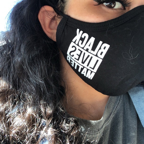 Black Lives Matter Adjustable and Reversible Face Mask BLM Protest Face ...
