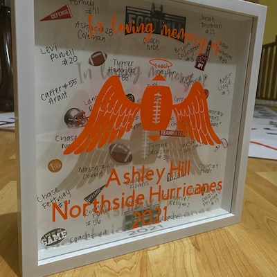 In Loving Memory Football Svg, Football Svg, Football Wings, Dxf, Cut ...