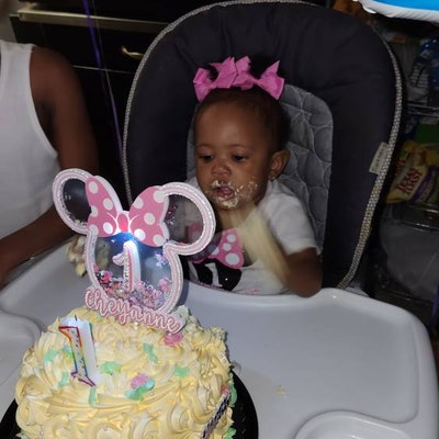 Minnie Mouse Inspired Personalizable Cake Topper and 3D Number - Etsy