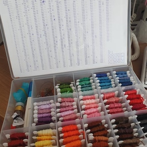 DMC Storage Box for Floss/embroidery Thread Bobbins 50 Free Bobbins ...