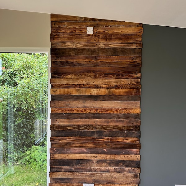 Premium White Wash Recycled Cladding 1m2 New FSC Kiln Dried Wooden Wall ...