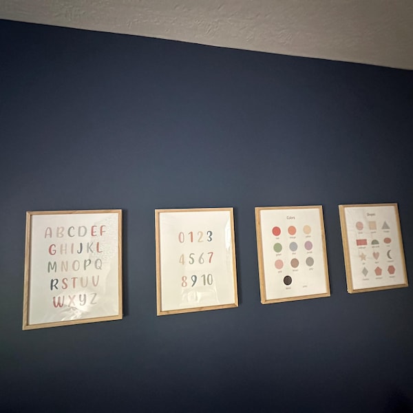 Set of 9 Educational Posters, Montessori Classroom Decor, Homeschool ...