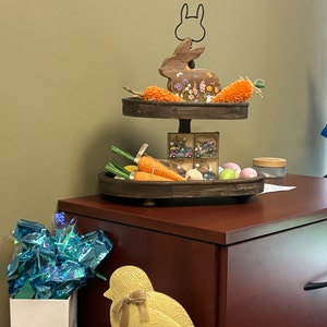 2 Tier Rectangle Tiered Tray Rustic, Cottage, Farmhouse, and Boho Style ...