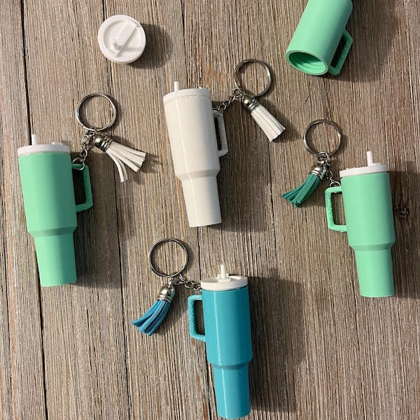Mini Stanley Inspired Tumbler Chapstick Holder Keychain STL File for 3D ...