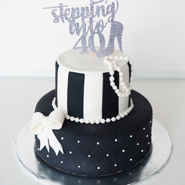 Stepping Into 40 Cake Topper, Birthday Cake Topper, Happy 40th Birthday ...