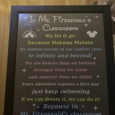 Teacher Gift, Disney Classroom Poster, Teacher Gifts, Teacher Thank You ...