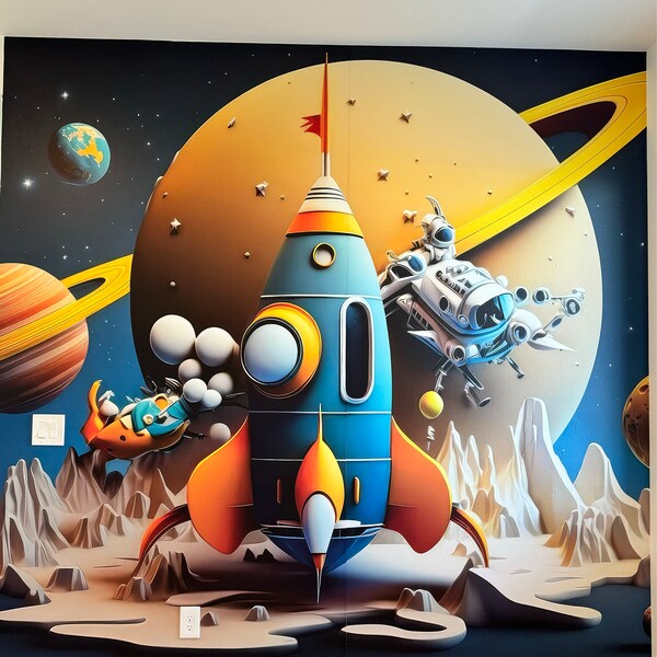 Relief Crane Wallpaper, 3D Embossed Look Wall Mural, Tree and Birds ...