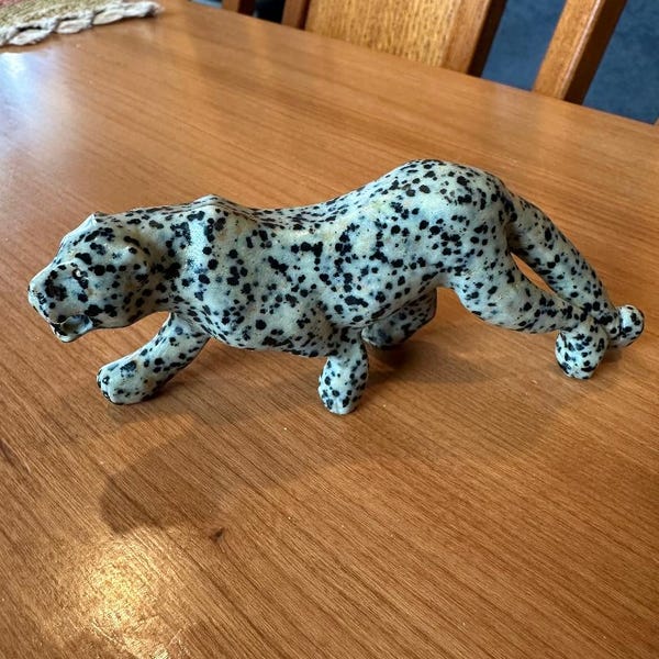 4.4" Natural Crystal Quartz,hand Carved Leopard ,crystal Leopard Skull ...