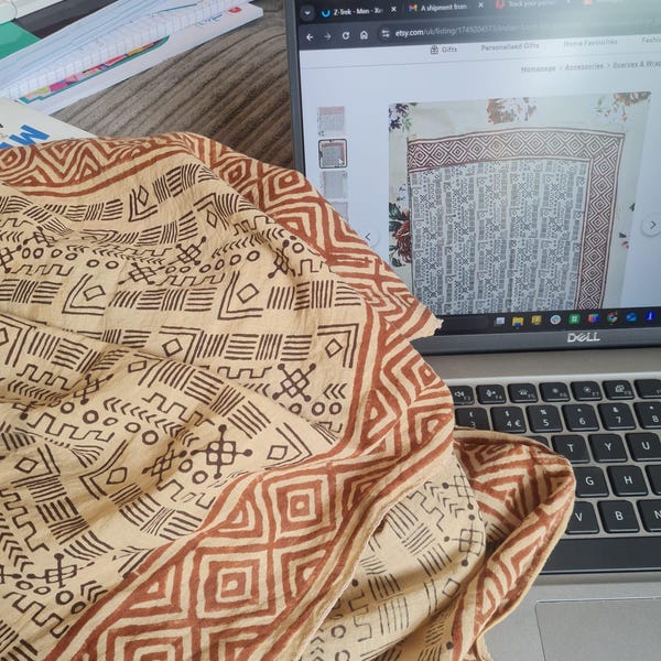 Set of 5 Handmade Silk Bandana Scarf,hand Block Print Neckerchief ...