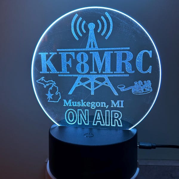 HAM Radio Callsign LED Edge Lit Sign (custom!) - Etsy