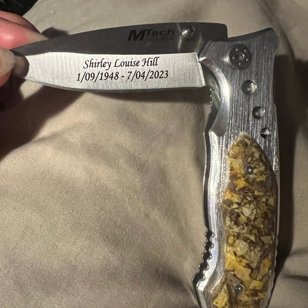 Funeral Flower Knife, Memorial Knife, Knife Made With Flower Petals ...