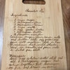 Handwritten Engraved Cutting Board - Personalized Bamboo Cutting Board ...