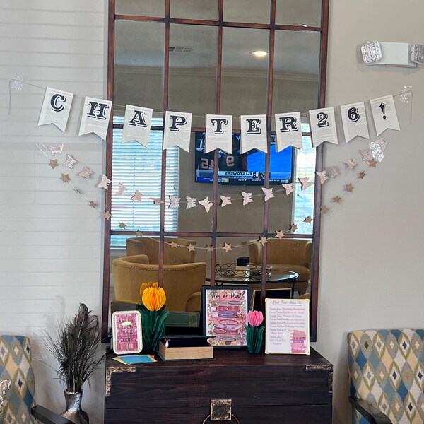 Birthday Banner, Bookish Party Decor, Bookworm Themed, Book Lover Gift ...