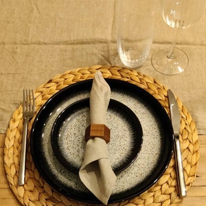 Heavy Linen Tablecloth for Easter Table French Style Striped - Etsy UK