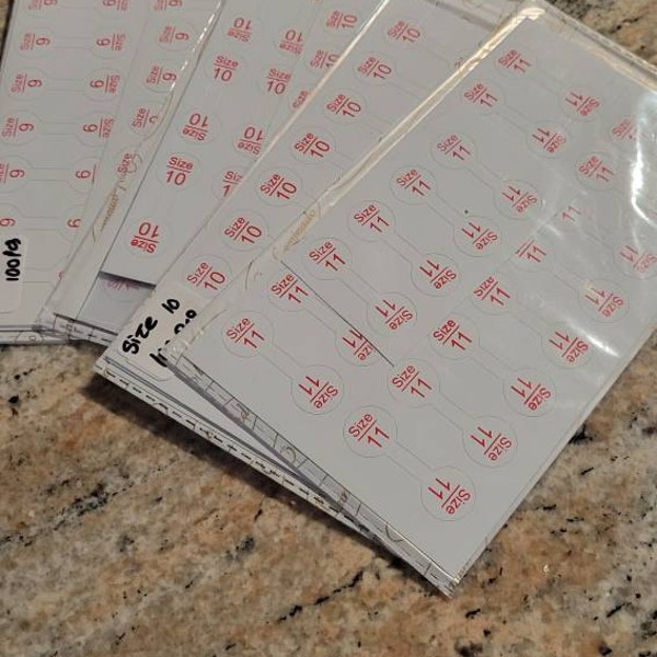 Ring Size Tag Stickers: Jewelry Display Cards (100 PCS) - Etsy