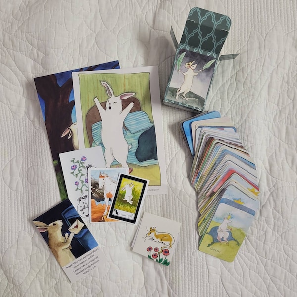 The Rabbit Tarot Deluxe Version Animal Art Card Deck From Original Art ...