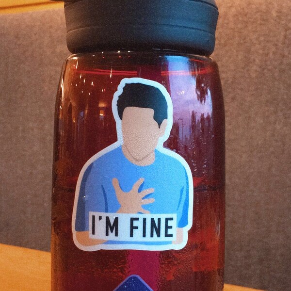 Friends tv Series Sticker Ross 'i'm Fine Sticker Waterproof Glossy ...