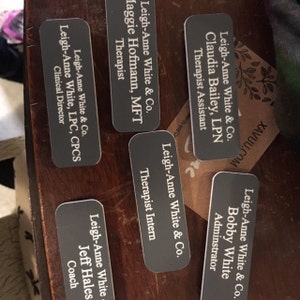 Set of 10 Employee Name Tags, Office Name Badges With Magnet, Name Tags ...