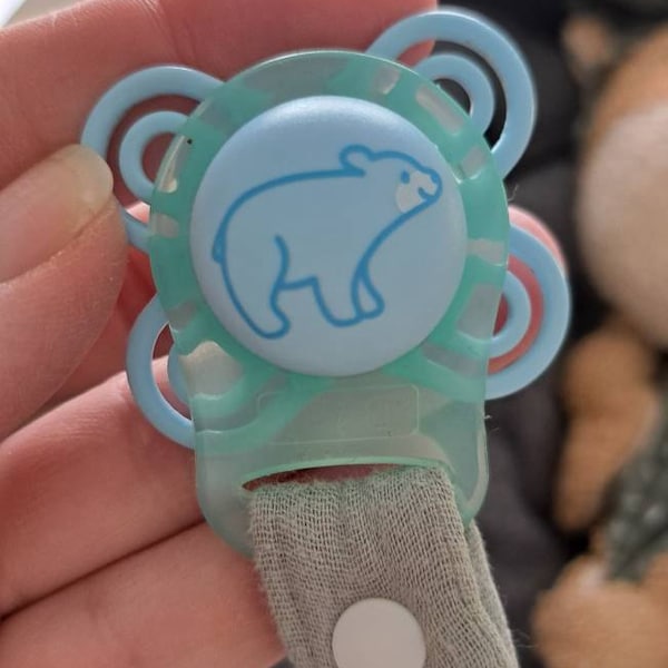 4 Silicon MAM Pacifier Adapters, Pastel Colors Pacifier Clip Adapter ...