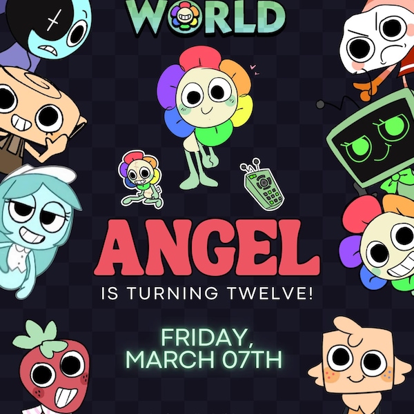 Dandy's World Birthday Invitation: Toon Party, Virtual Invite (PDF) - Etsy