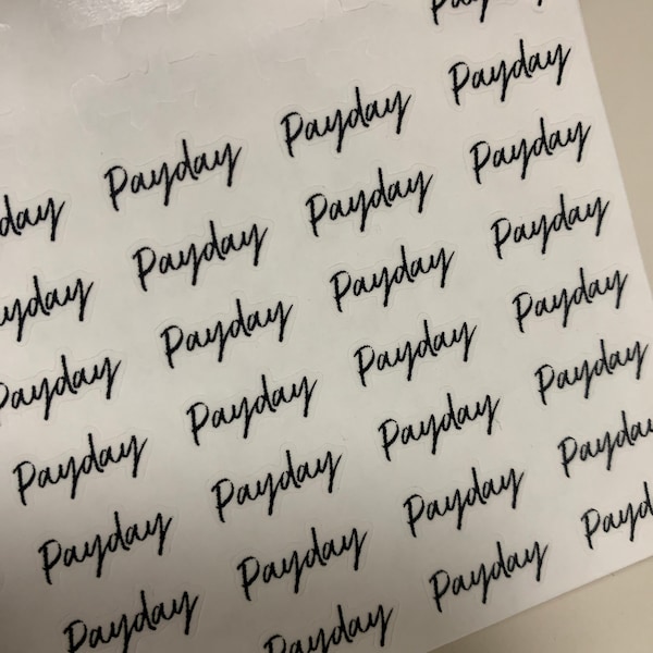 HANDWRITTEN Clear or Matte Word Planner Stickers , Transparent ...