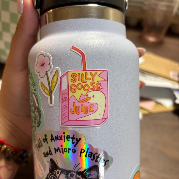 Silly Goose Juice Sticker, 100% Silly, Funny Juice Box Decal, Kawaii ...