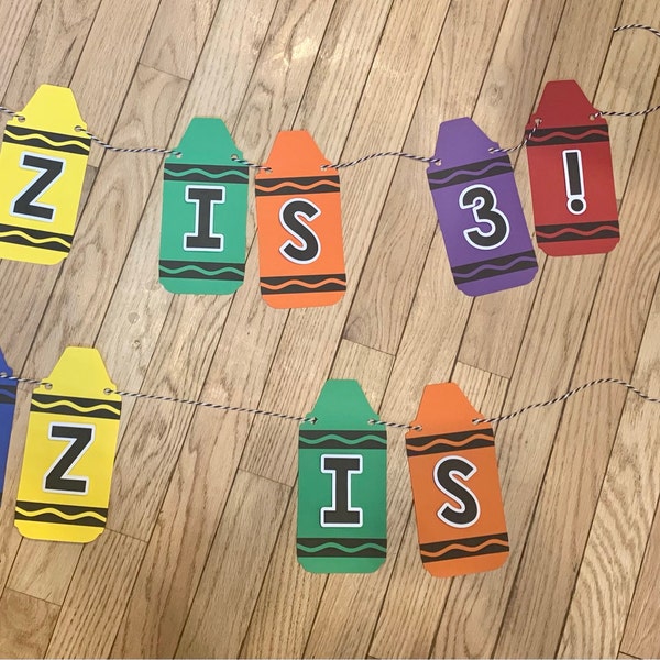 Crayon Banner - Etsy