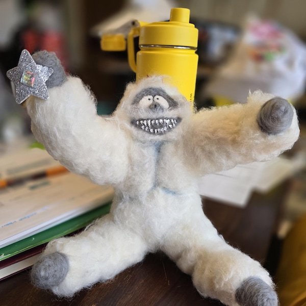 Christmas Tree Topper Abominable Snowman Vintage Christmas Ornament ...