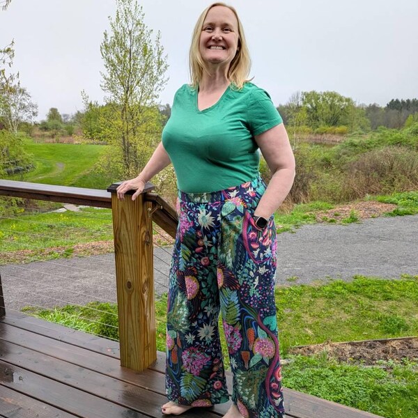 Palazzo Pants PATTERN - Digital Pdf + Video Tutorial, Wide Leg Trousers ...
