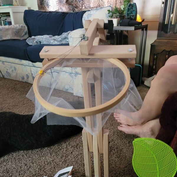 Universal Craft Stand. Frank Edmunds Wood Floor Stand for Hoops ...