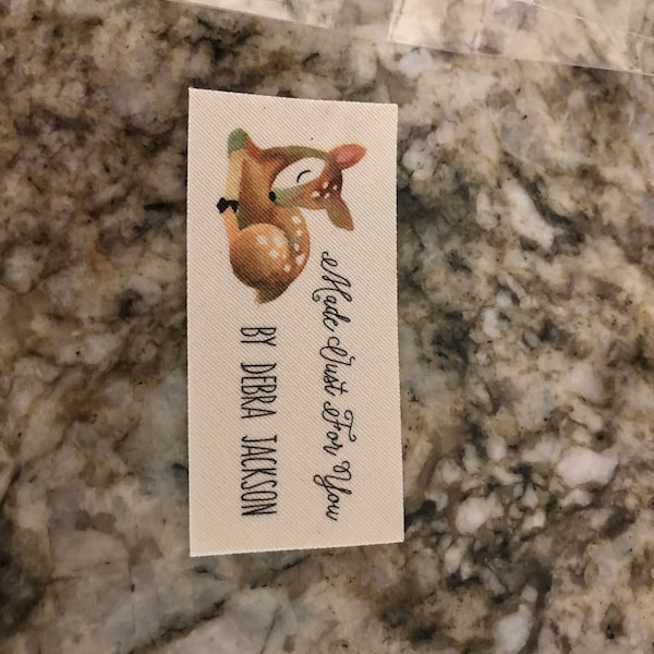Watercolor Deer Sewing Tags for Handmade Items - Woodland Animal ...