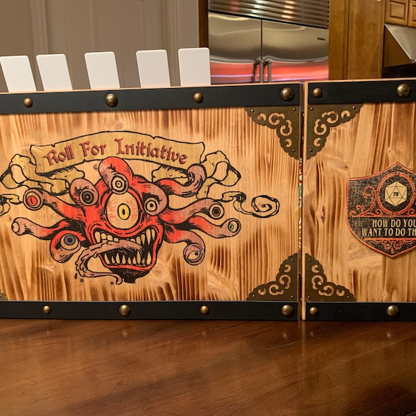 Customizable Handmade Solid Wood Dungeon Master's Screen - Etsy