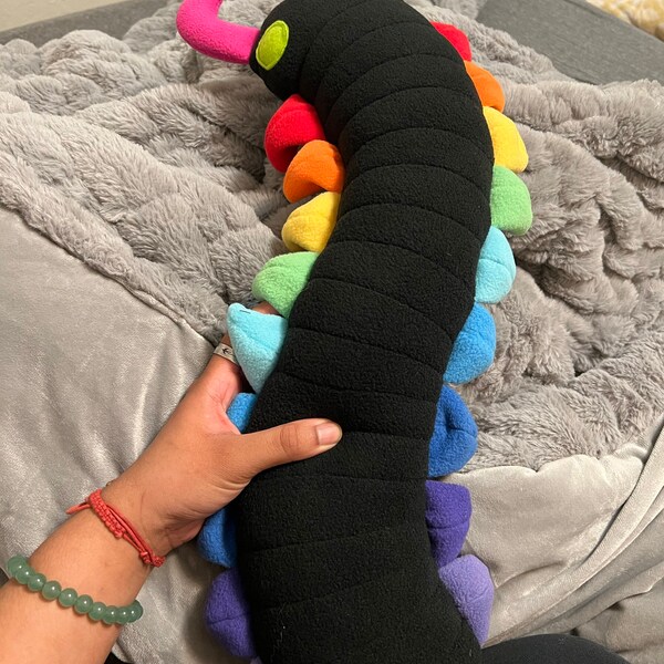 Rainbow Centipede Plush, Centipede Toy, Plush Bug, Plush Insect ...