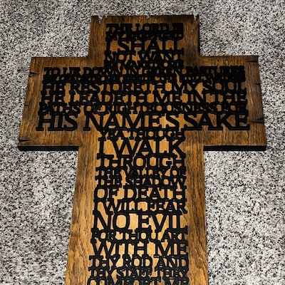 Psalm 23 Cross the Lord is My Shepherd Laser Cut File Svg - Etsy